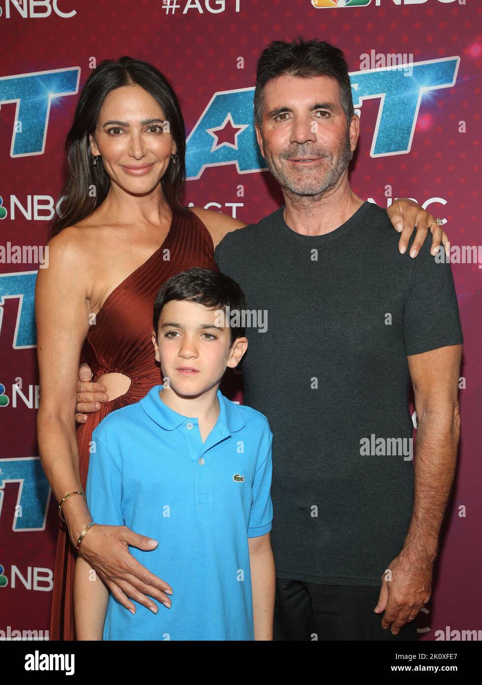13 September 2022 - Pasadena, California - Lauren Silverman, Eric Cowell, Simon Cowell. Red ...