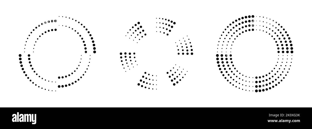 Dot circle speed lines for emblem, design and comic book. Abstract ...