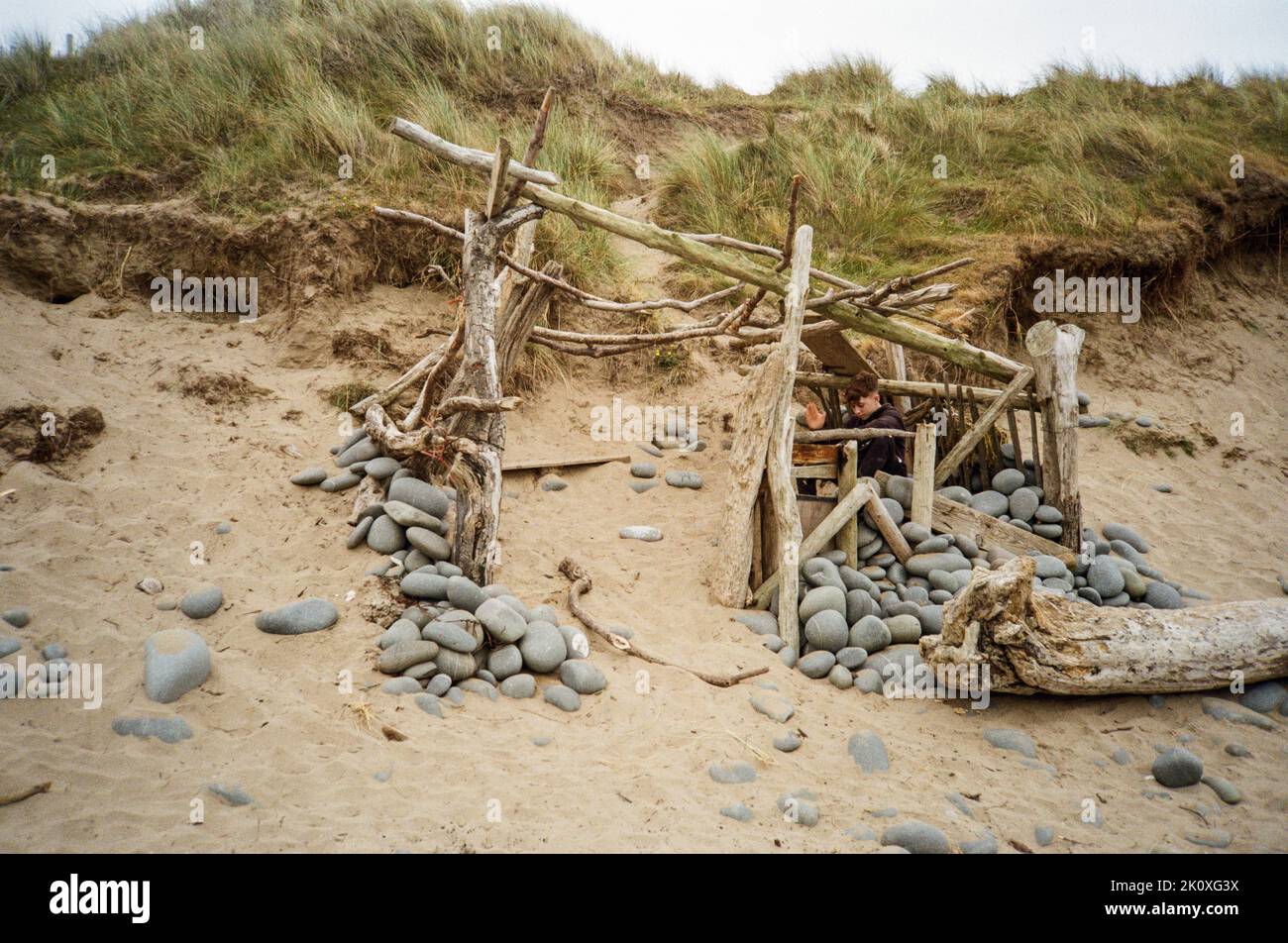 Den building on Westward Ho! beach, North Devon, England, United ...