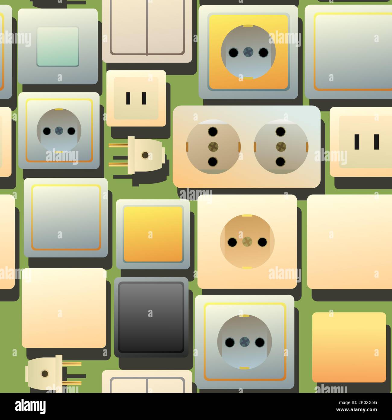 Sockets and switches. Electrical appliances for home network. Spare ...