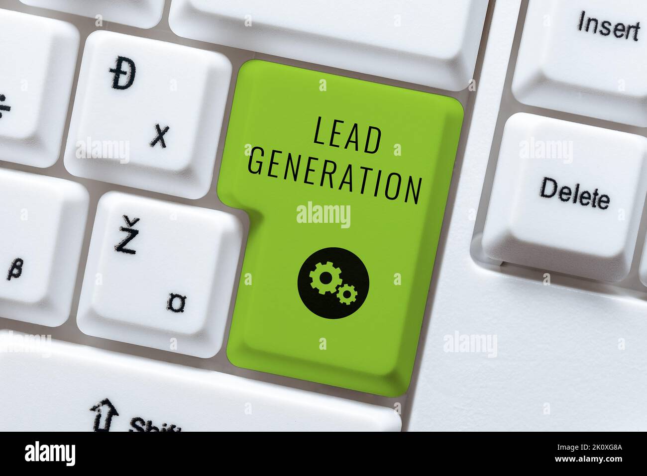 Text caption presenting Lead Generationinitiation of consumer interest ...