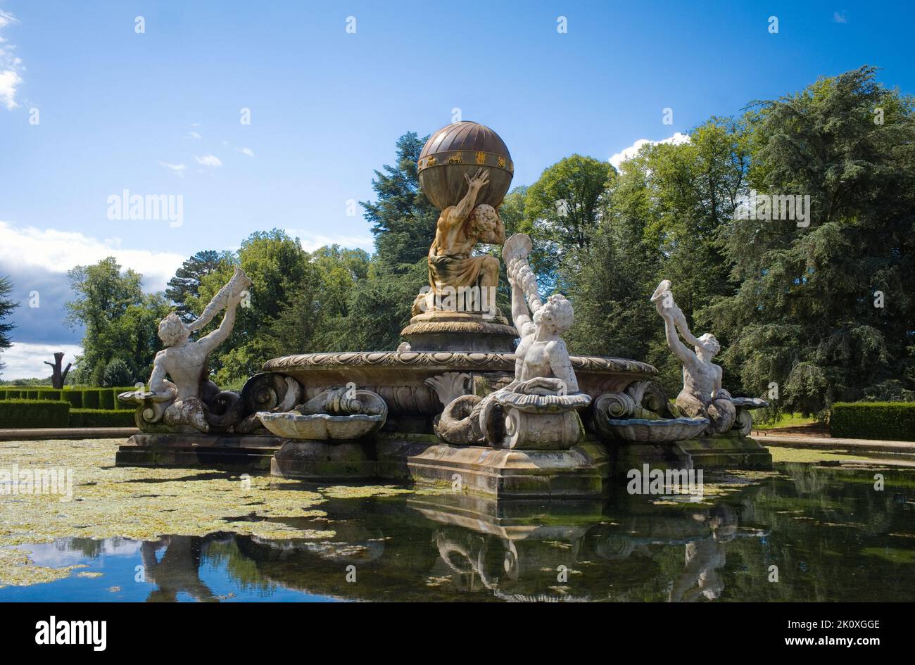 The Atlas fountain statue at Castle Howard in Yorkshire Stock Photo - Alamy