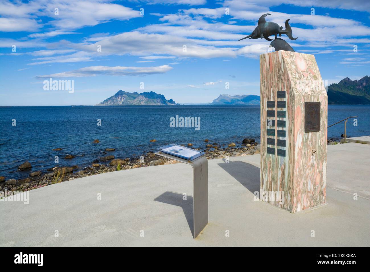 Monument commemorating agents who died when the submarine Uredd hit a ...