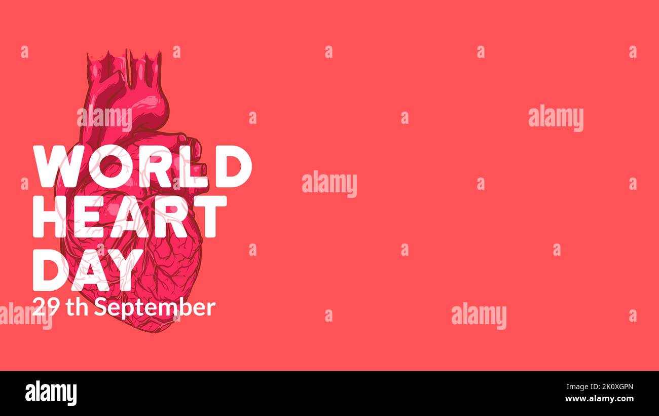 world heart day concept. with blank space for custom text template ...