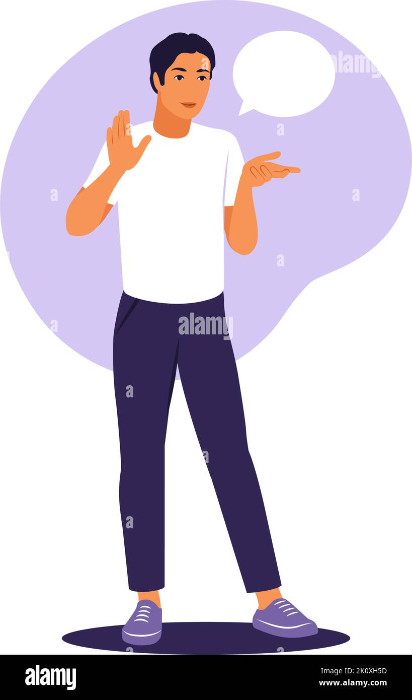 Man speaking cartoon hi-res stock photography and images - Alamy