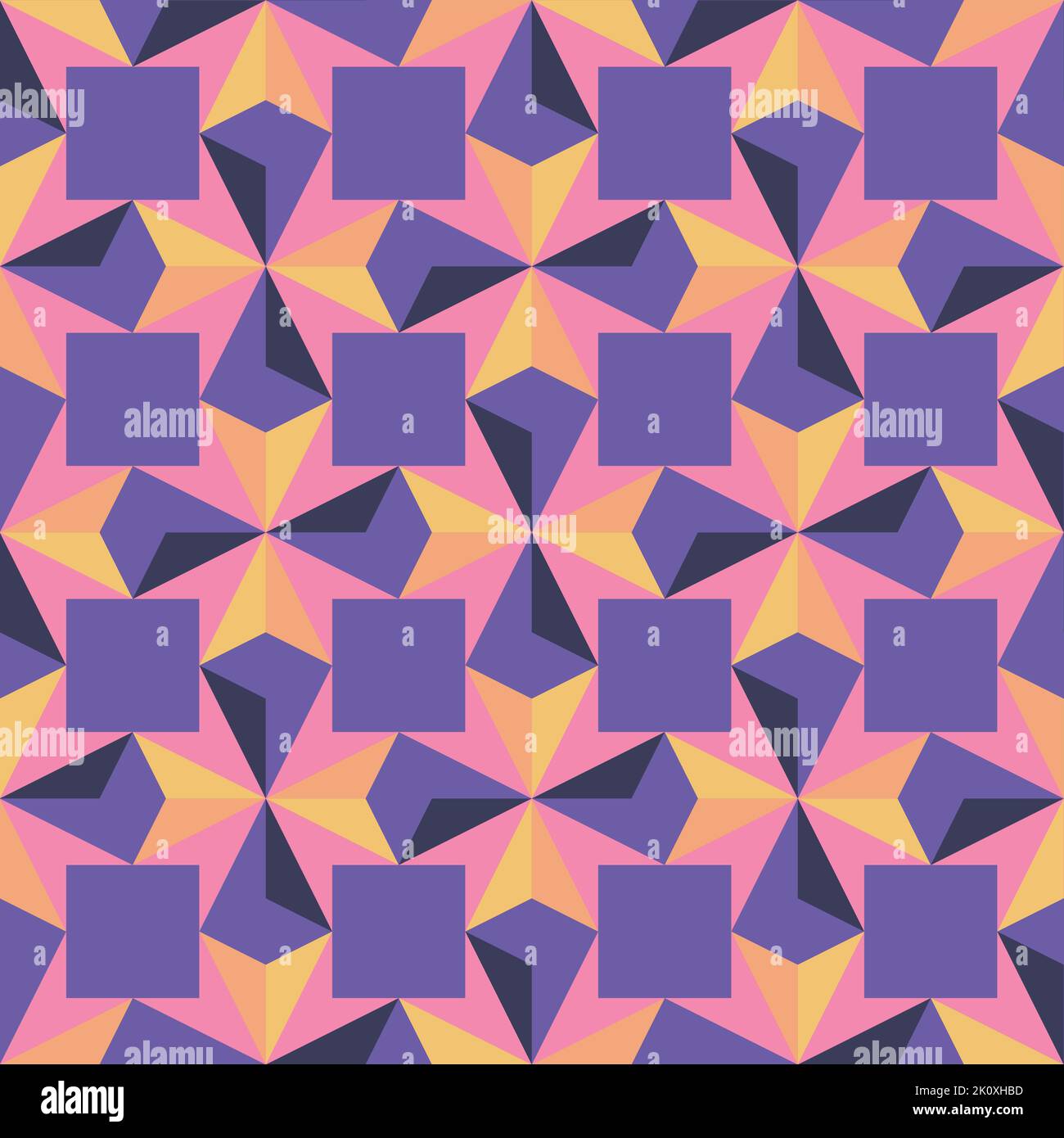 3d And 2d Shaped Geometric Grid Seamless Pattern Minimal Trendy Design Stock Vector Image And Art