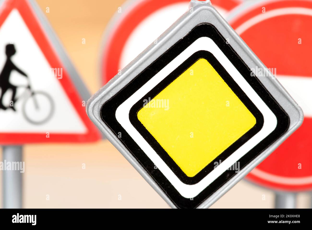 Close up of various road signs Stock Photo - Alamy
