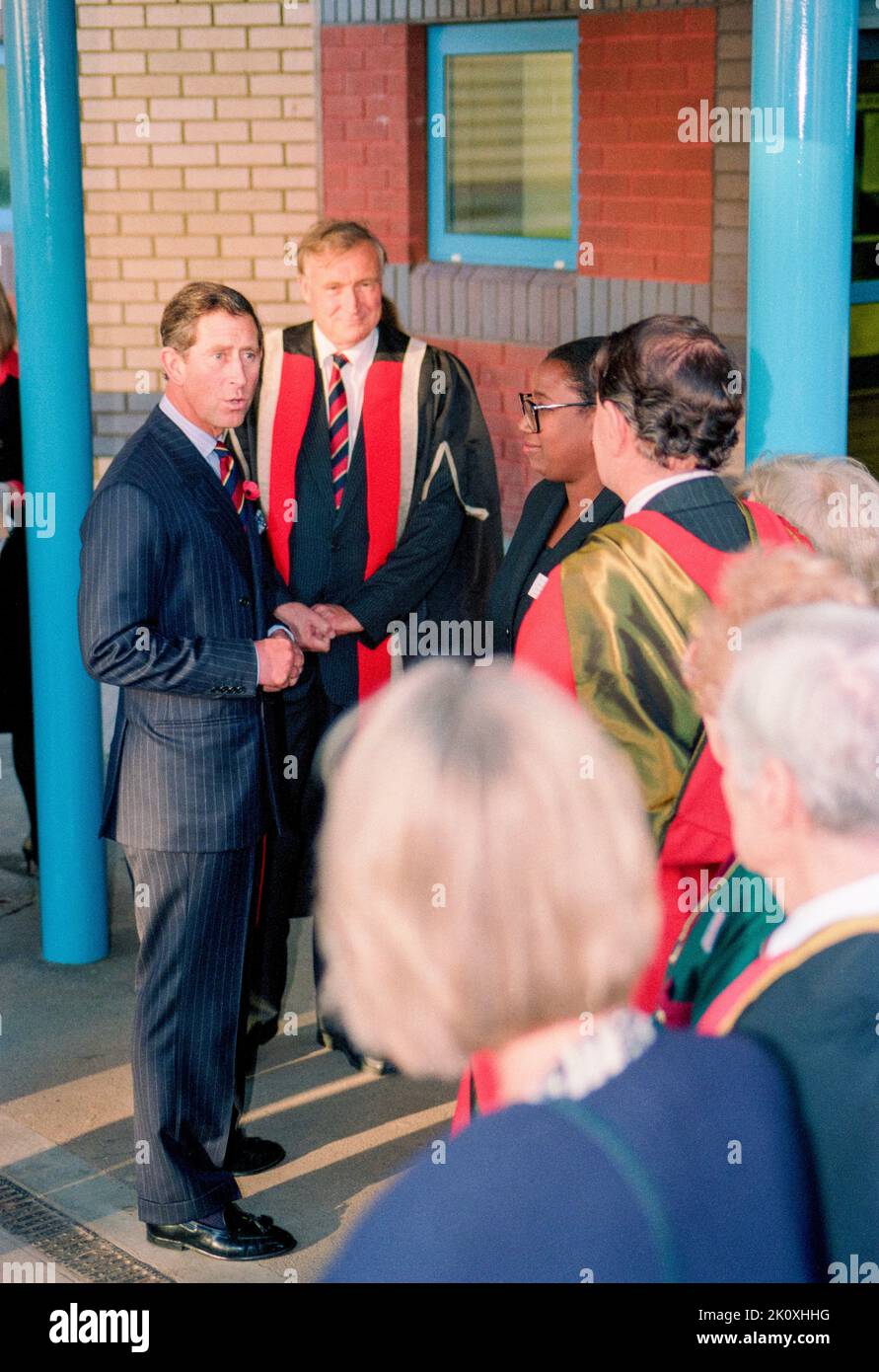Prince Charles, the Prince of Wales, opens new student halls at Cardiff ...