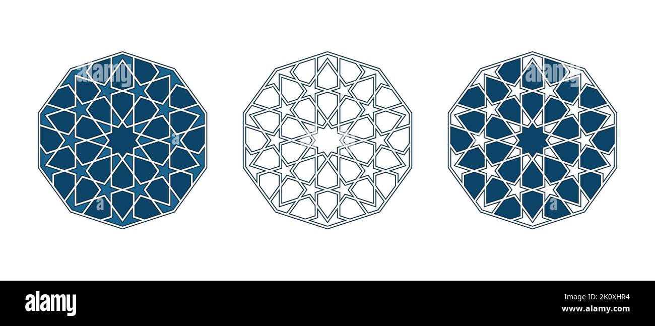 Persian geometric mosaic rosettes for Ramadan card Stock Vector Image ...