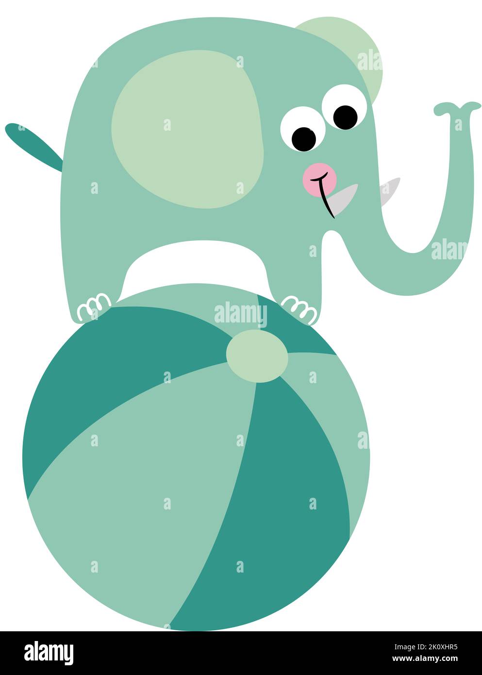 Cute circus elephant on top of a ball Stock Photo - Alamy
