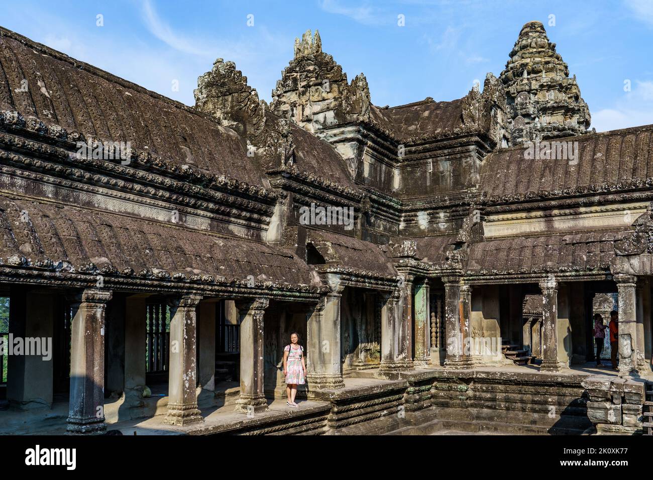 Cambodia. Siem Reap Province. Angkor Wat (Temple City). A Buddhist and ...