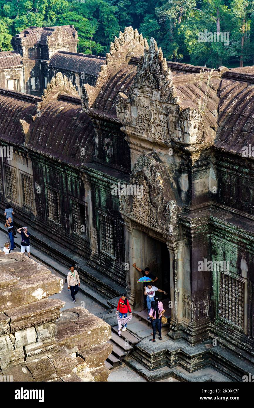 Cambodia. Siem Reap Province. Angkor Wat (Temple City). A Buddhist and ...