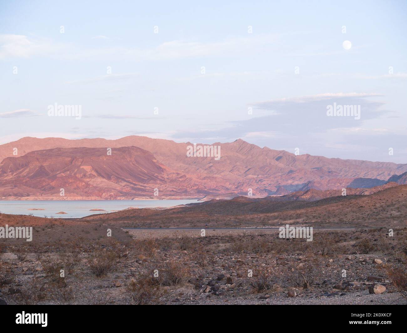 Lake mead, water reservoir surrounded by desert land and landforms in Nevada Stock Photo - Alamy