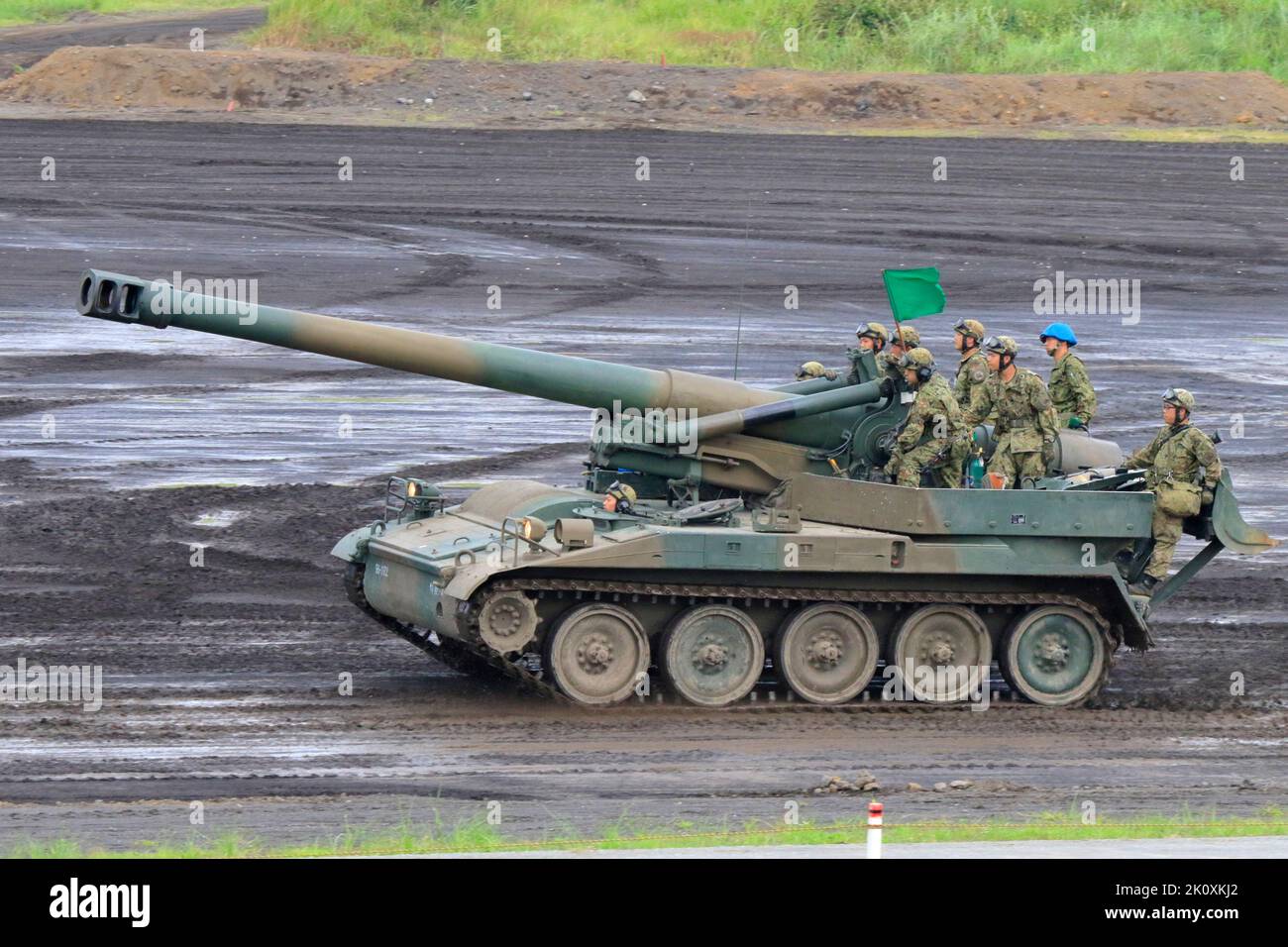 203mm Self Propelled Howitzer of Japan Ground Self-Defense Force Stock ...