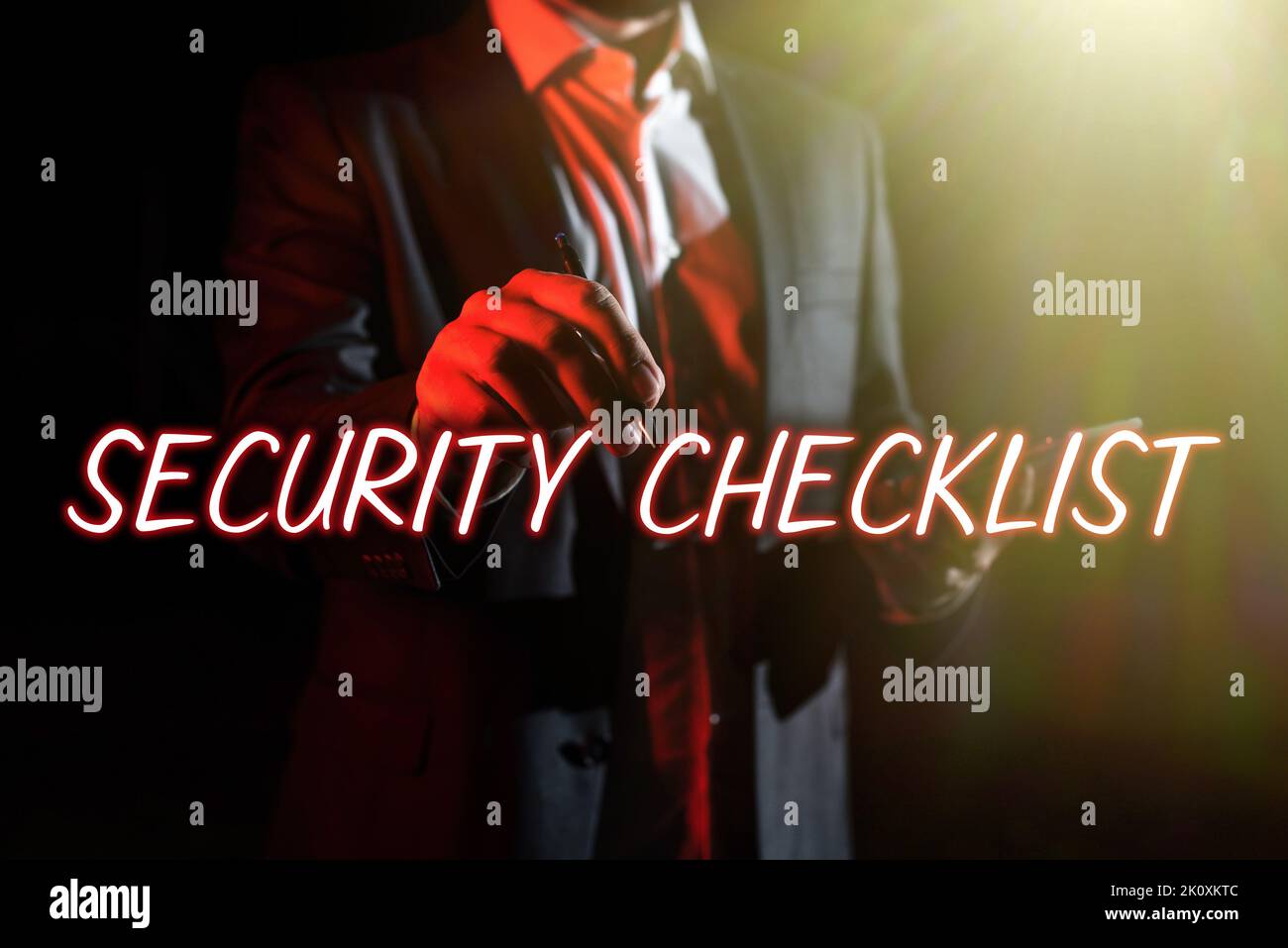 Text Caption Presenting Security Checklistprotection Of Data And System