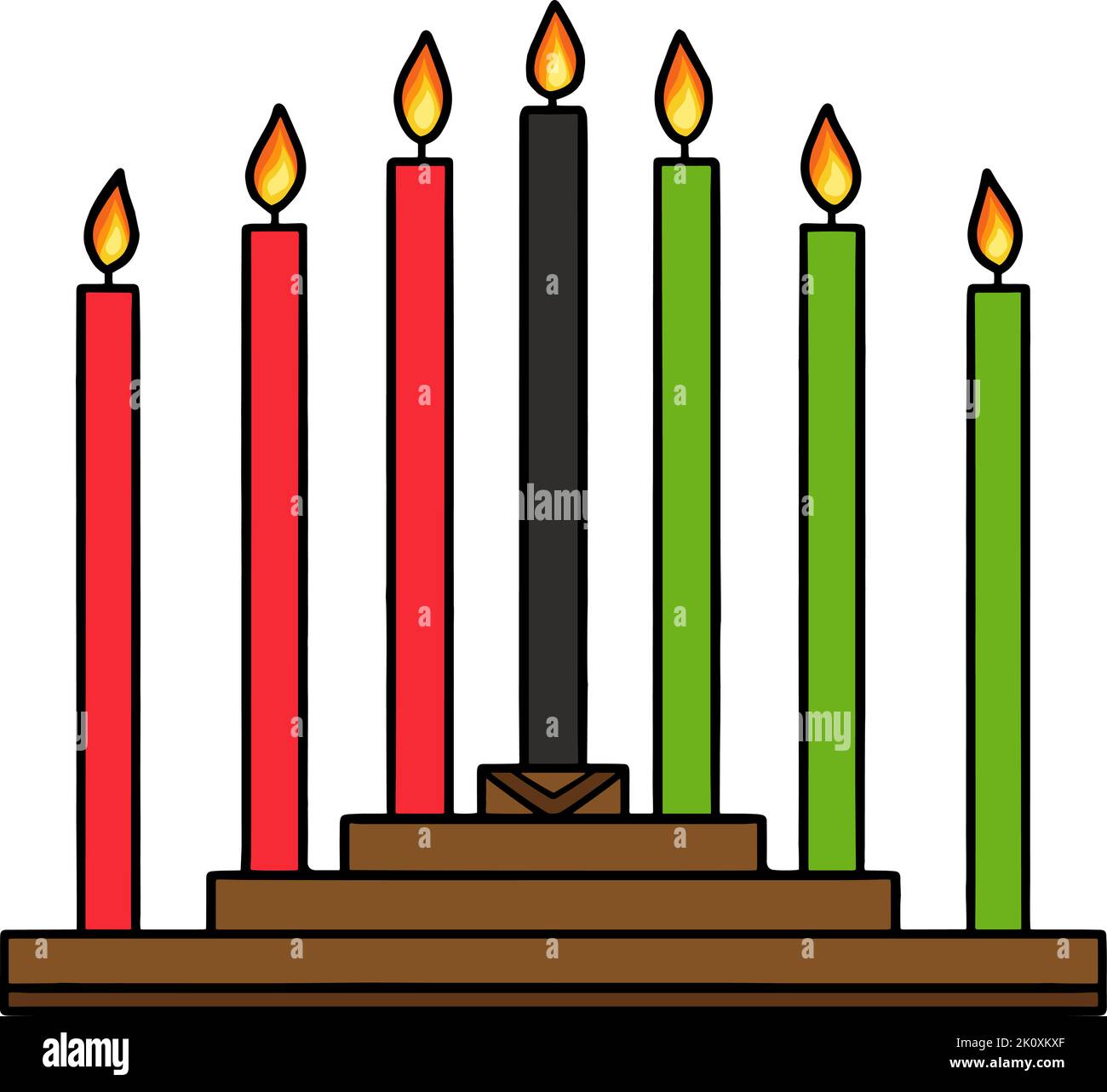 Kwanzaa Kinara Cartoon Colored Clipart Stock Vector Image & Art - Alamy