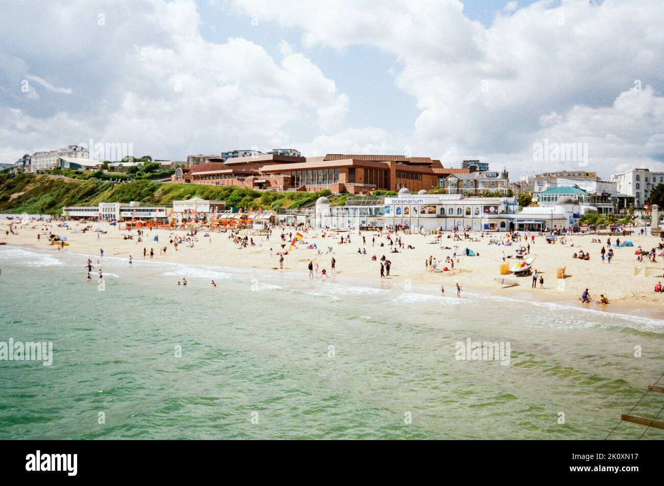 Bournemouth beach with Bournemouth Aquarium and The Bournemouth ...