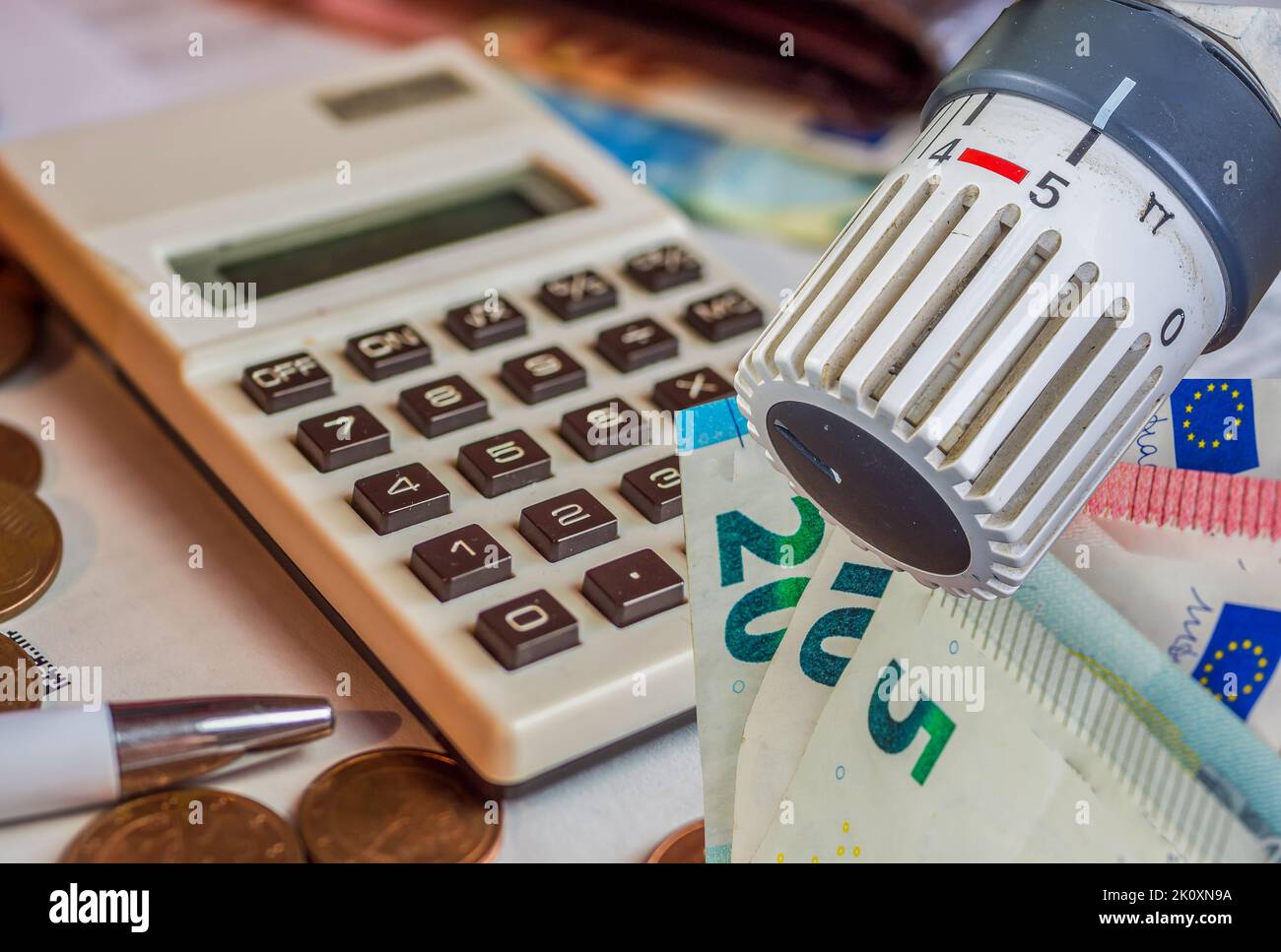Heating costs in winter are more expensive symbol Stock Photo - Alamy