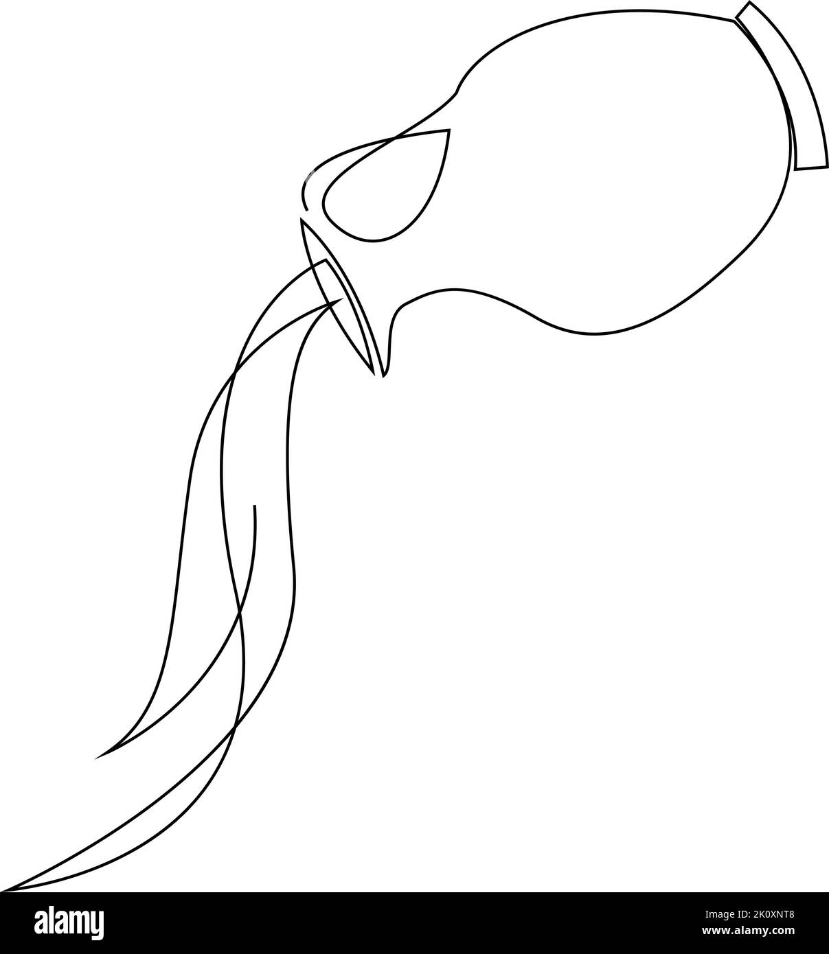 Astrological Aquarius zodiac sign one line drawing. Astrology emblem ...