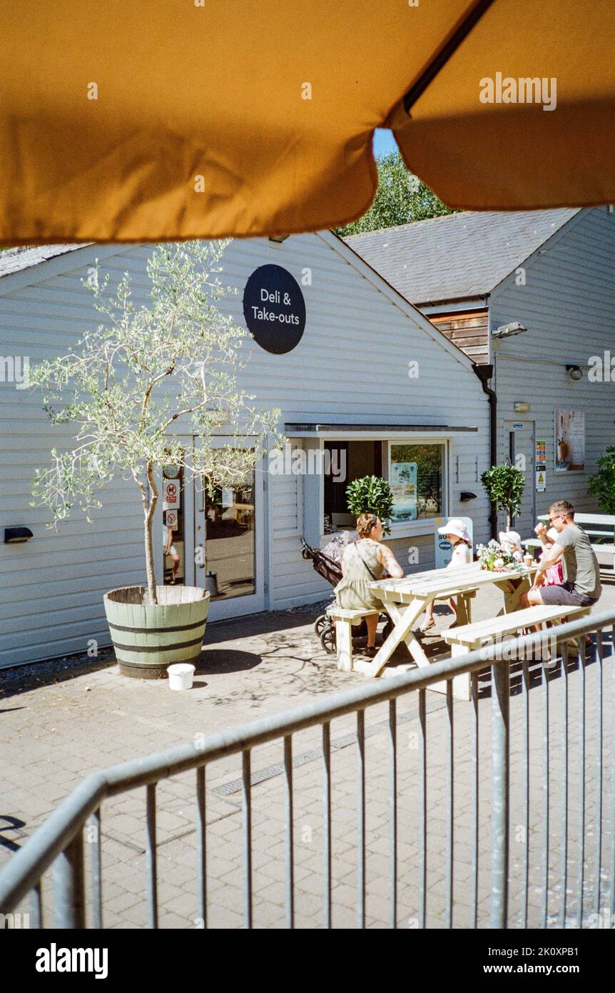 Cafe at the Dartington Cider Press Centre, Totnes, Devon, England ...