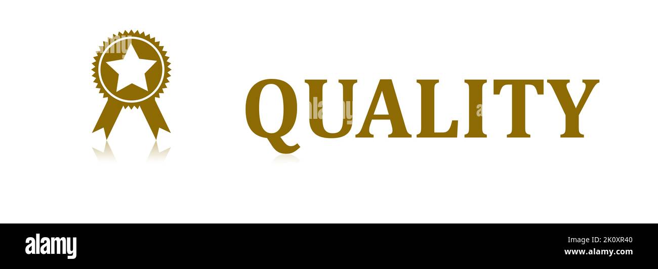 Illustration of a quality concept Stock Photo - Alamy