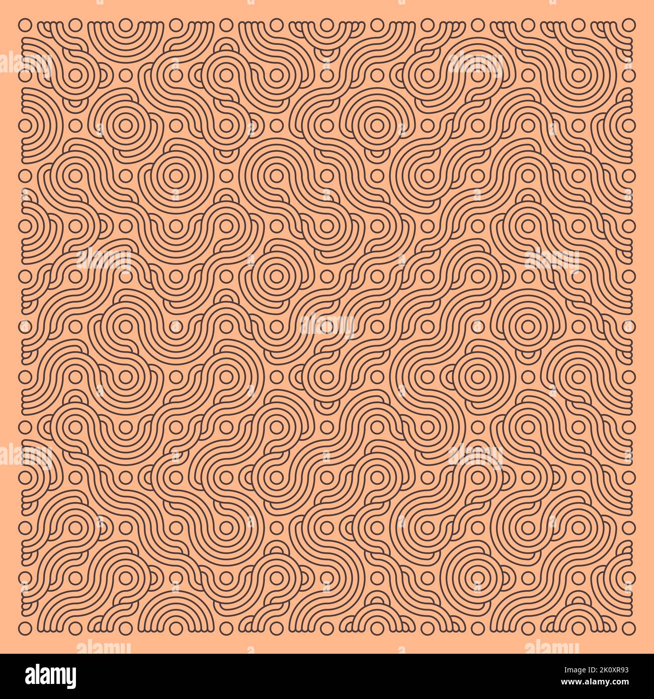 Random color rounded truchet tiling illustration Stock Vector Image ...