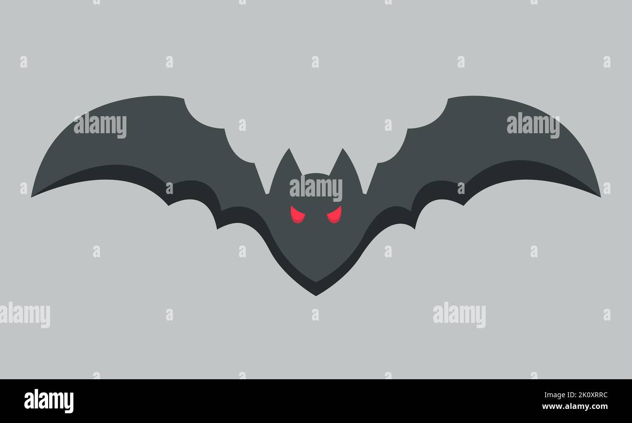 Dark scary bat flying Stock Vector Images - Alamy