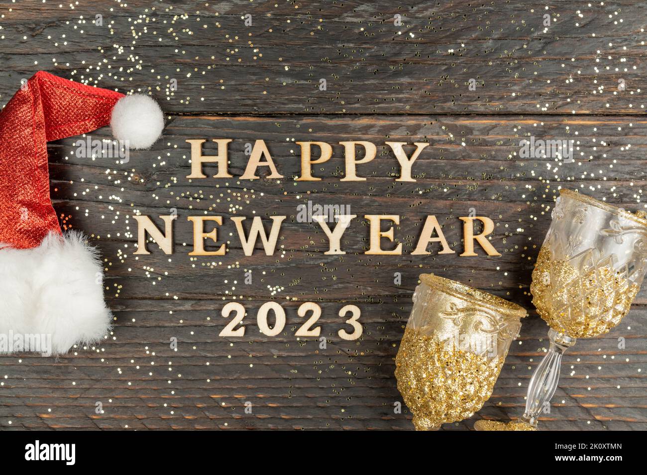 happy new year 2003 quote made of wooden letters decorated with red ...