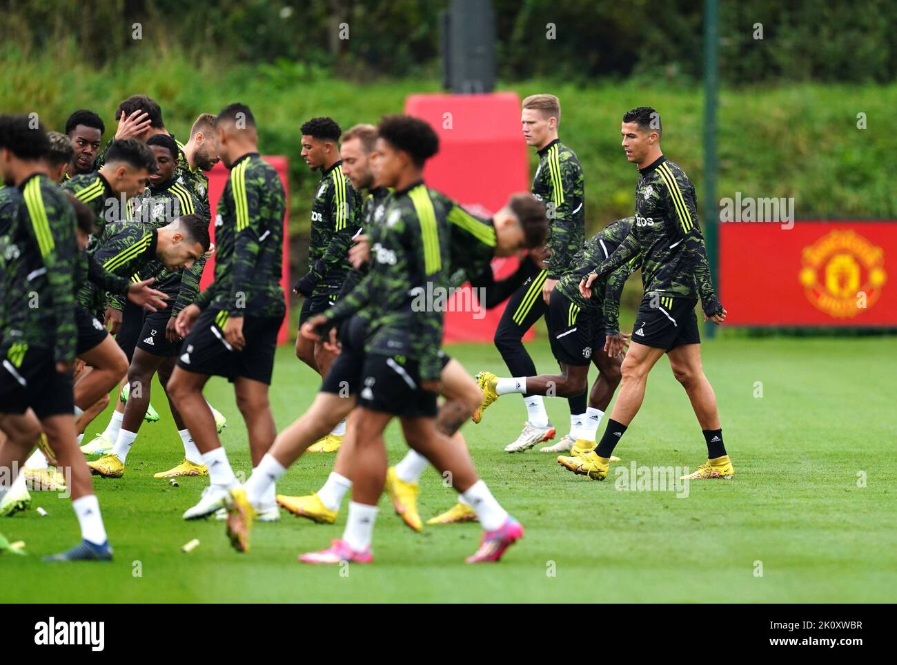 Manchester United's Cristiano Ronaldo during a training session at the ...