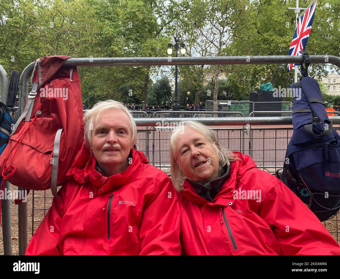 London, UK. 14th Sep, 2022. The 69-year-old Ann Cooper and her husband ...