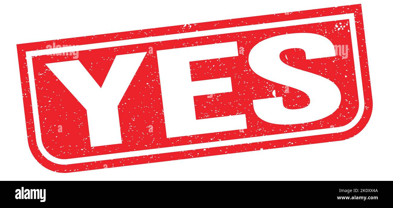Word yes written on red hi-res stock photography and images - Alamy