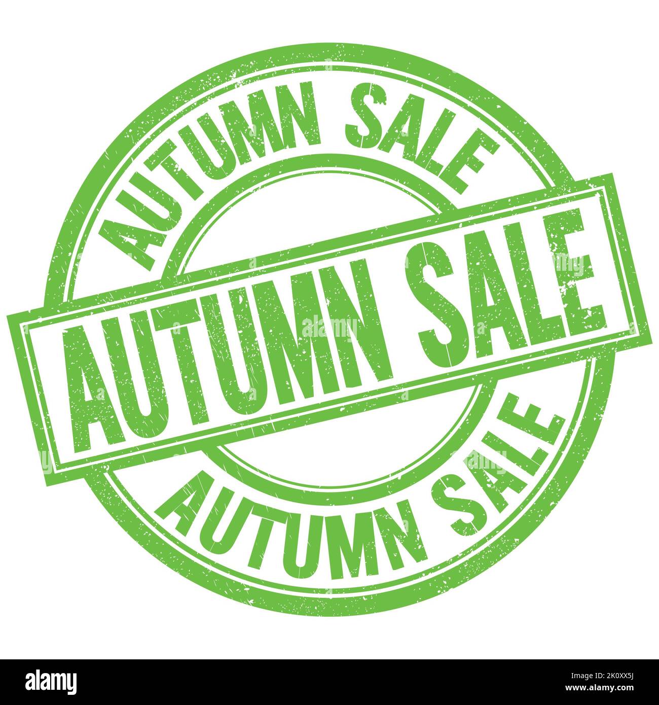 AUTUMN SALE text written word on green round stamp sign Stock Photo - Alamy