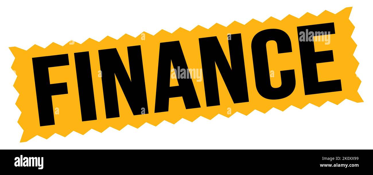 Finance text on orange Cut Out Stock Images & Pictures - Alamy