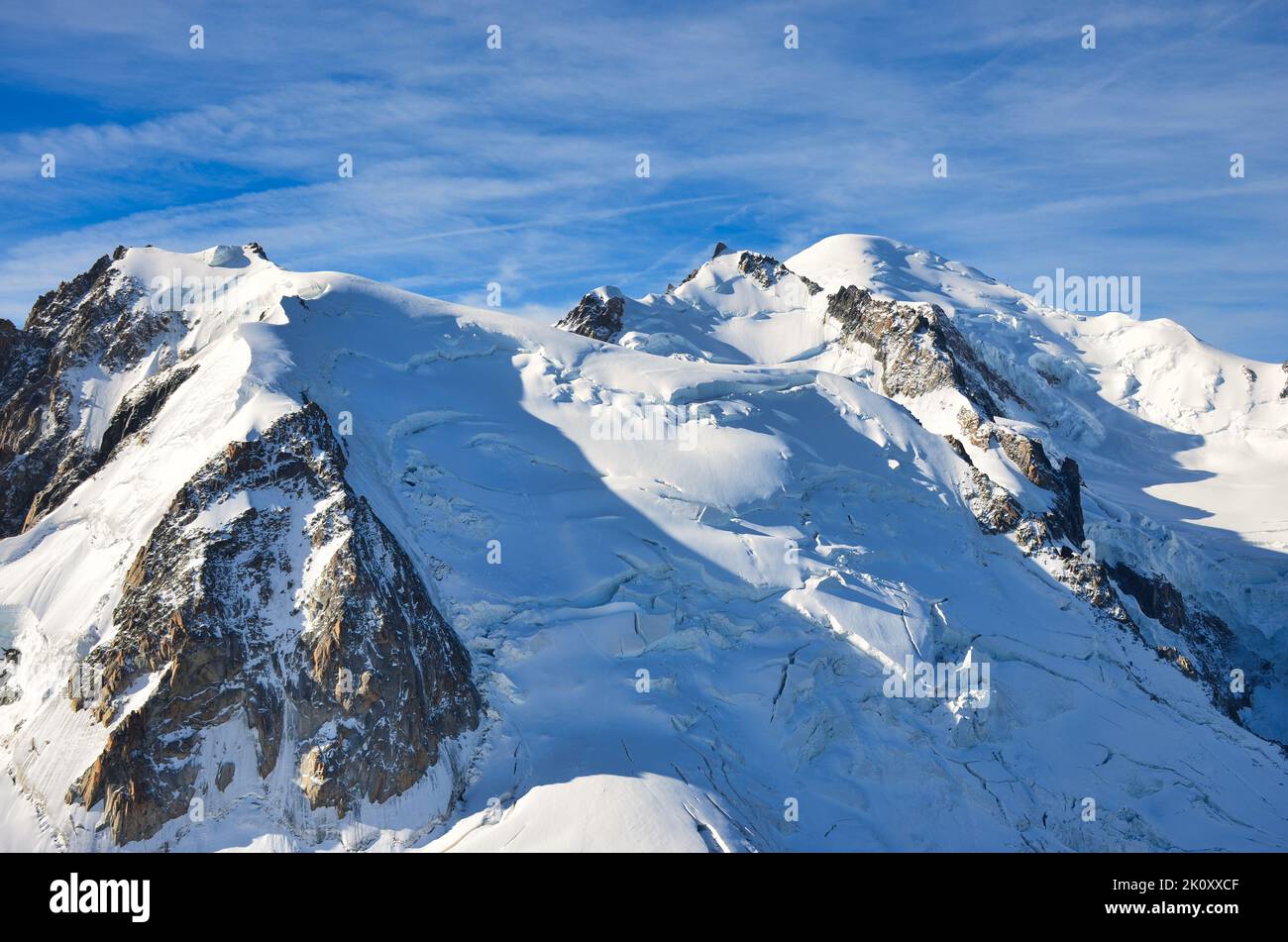 great view of the mountain: Monte Blanc from the Aiguille du Midi ...