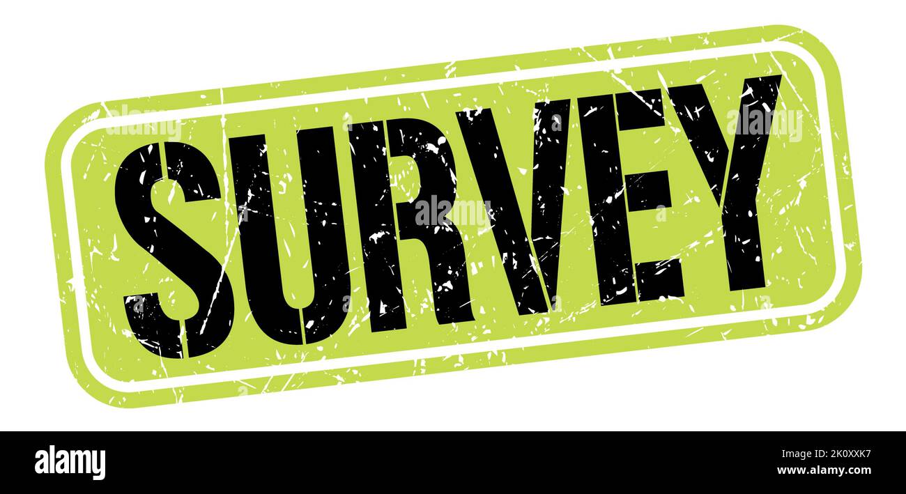 SURVEY text written on green-black grungy stamp sign Stock Photo - Alamy