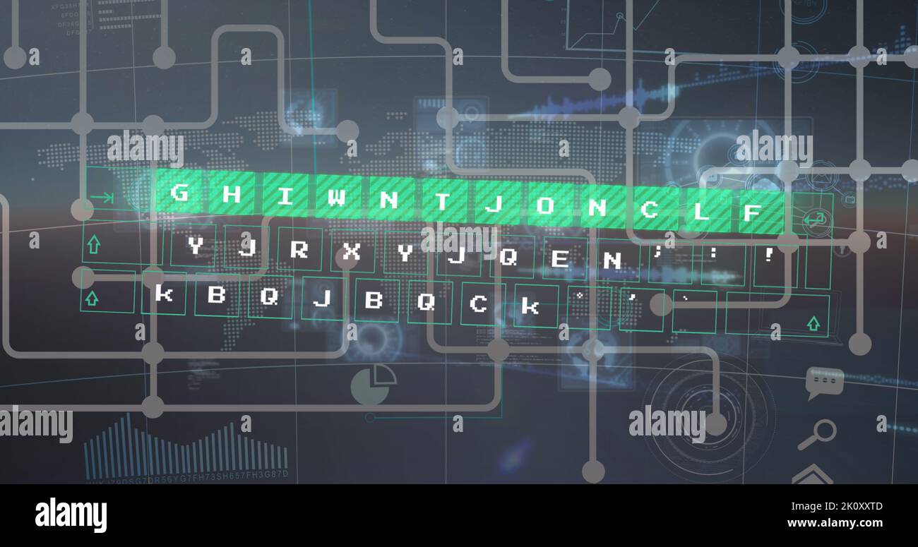 Image glowing network connections hi-res stock photography and images ...