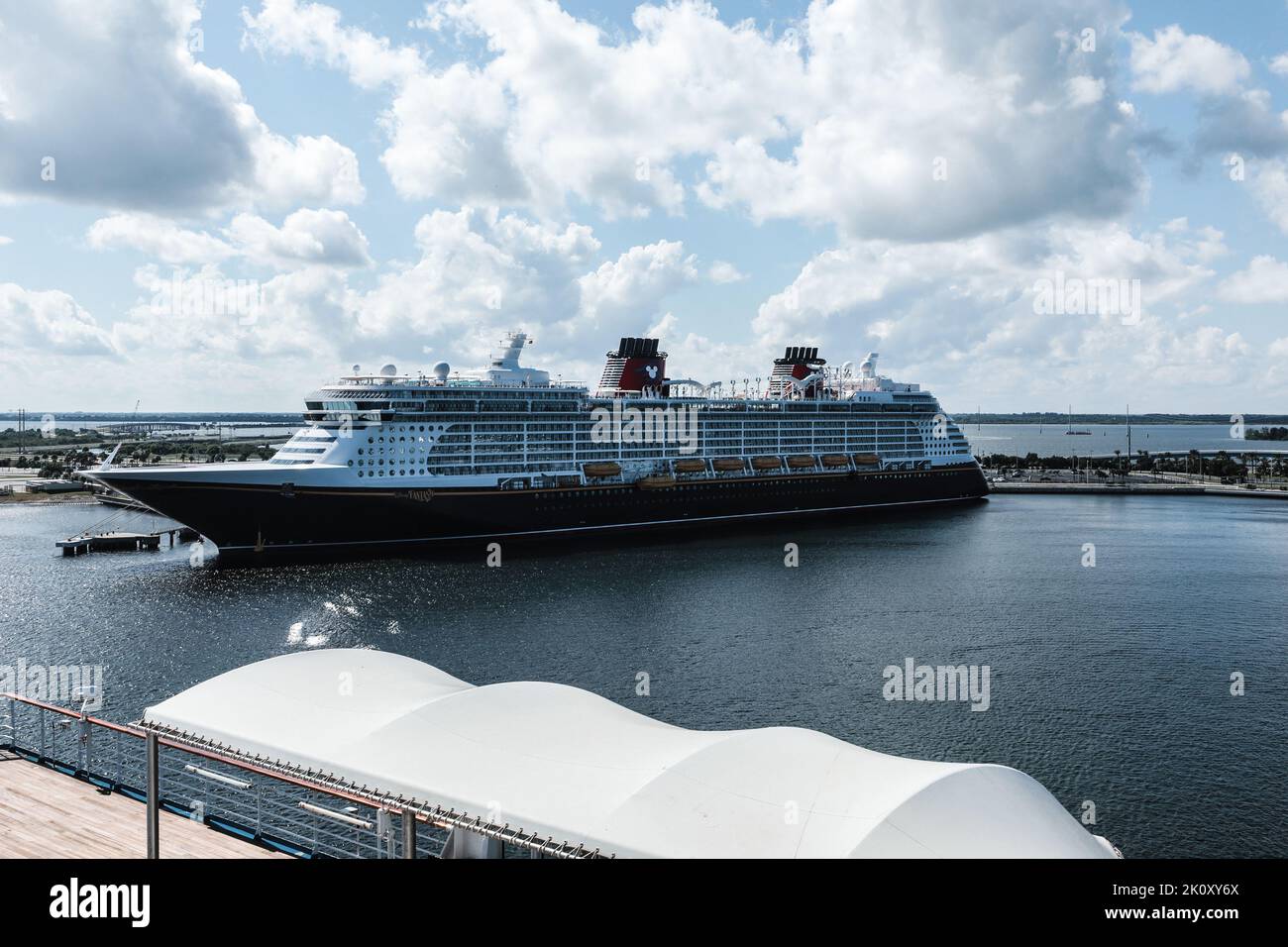 Cruise ship Disney Fantasy by Disney Cruise Line docked in florida ...
