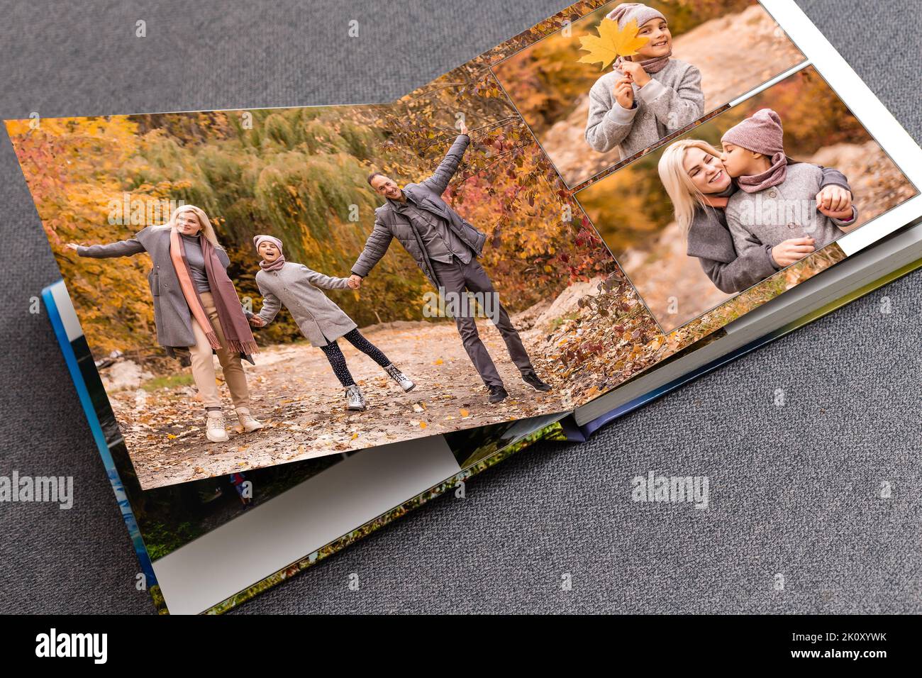 family photo book from autumn shooting Stock Photo - Alamy