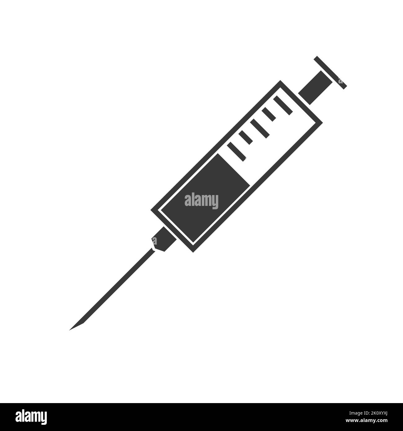 Simple and solid syringe icon for your design. Vector illustration ...