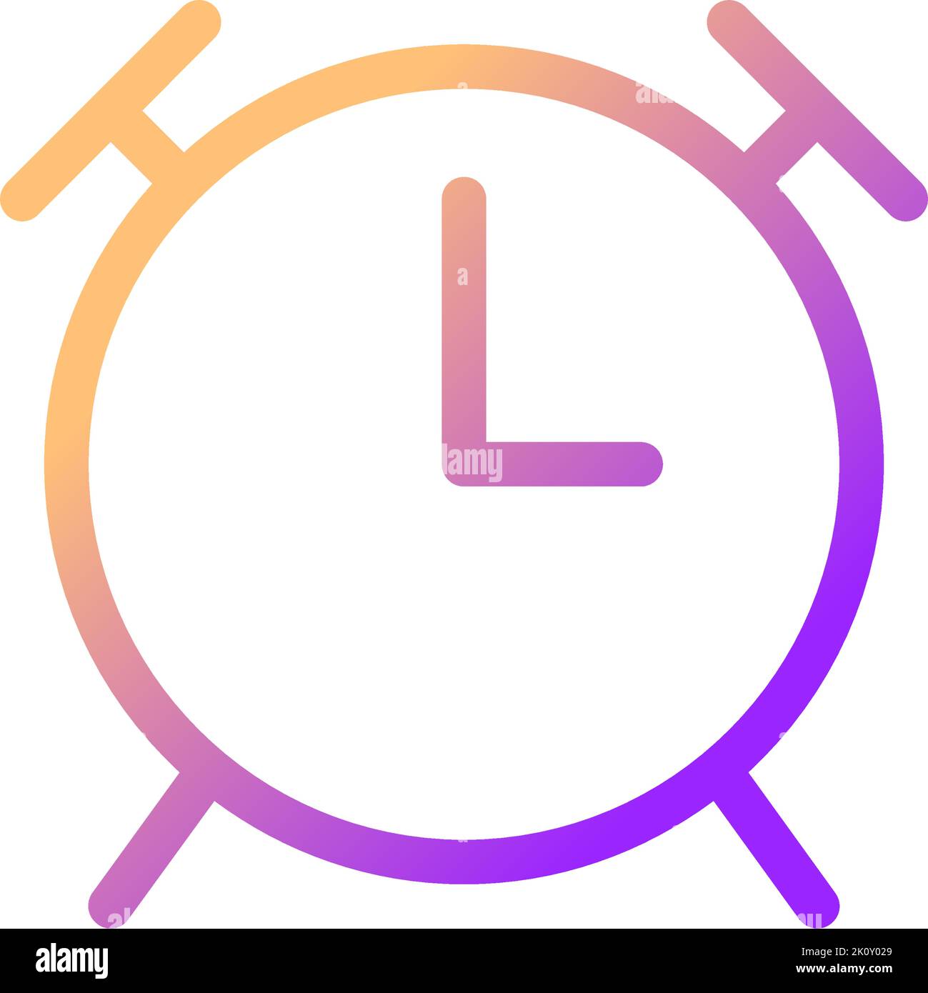 Alarm clock pixel perfect gradient linear ui icon Stock Vector Image & Art - Alamy