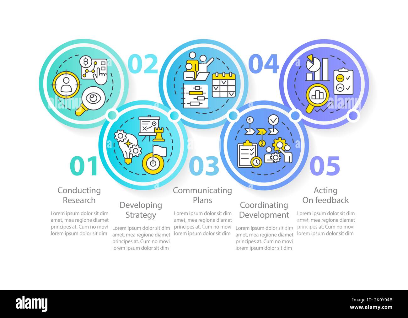 Product management strategy circle infographic template Stock Vector ...