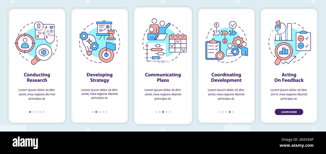 Product management onboarding mobile app screen Stock Vector Image ...