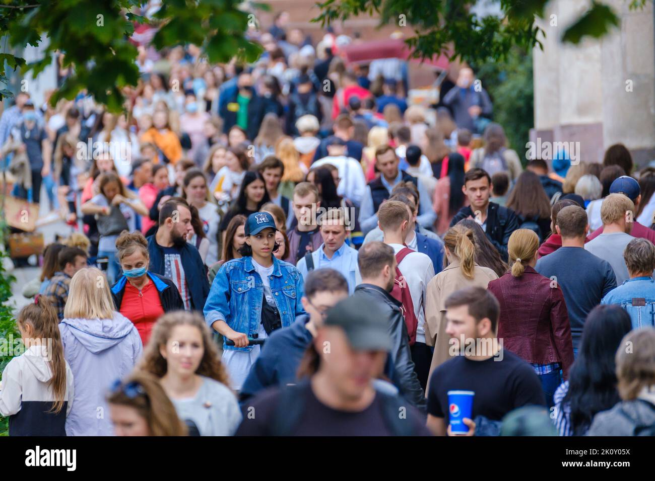 Crowd of people on city street Stock Photo - Alamy