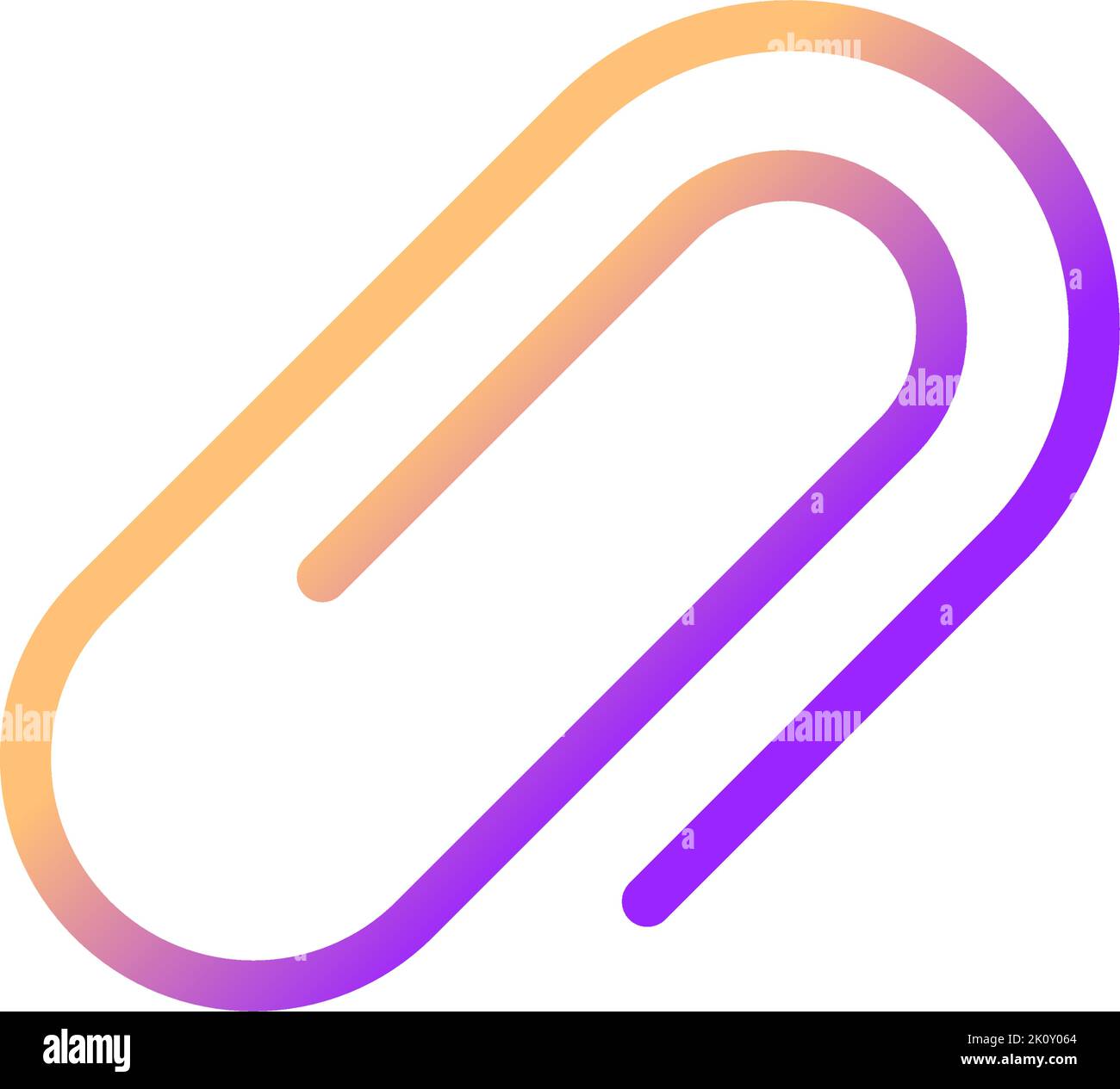 Paperclip pixel perfect gradient linear ui icon Stock Vector Image & Art - Alamy
