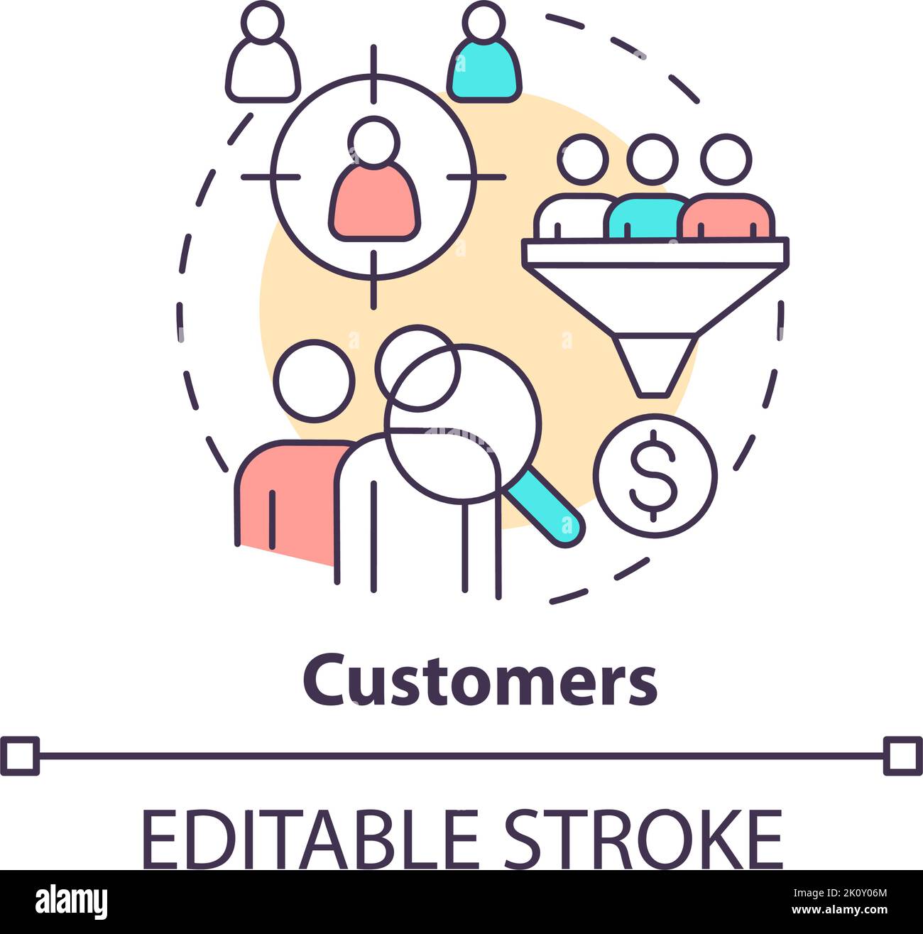 Customers concept icon Stock Vector Image & Art - Alamy
