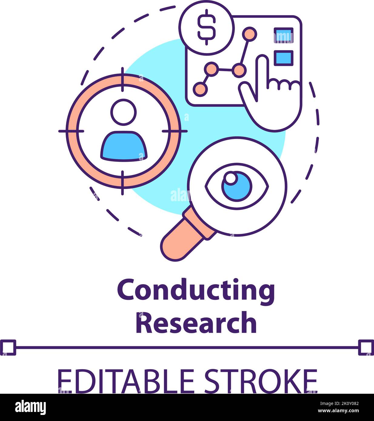 Conducting research concept icon Stock Vector Image & Art - Alamy