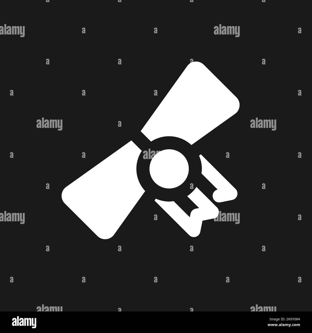 Graduation diploma dark mode glyph ui icon Stock Vector Image & Art - Alamy