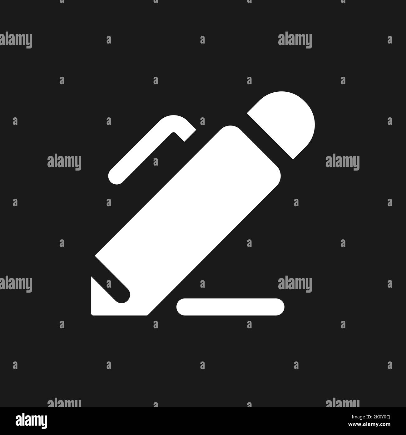 Note-taking dark mode glyph ui icon Stock Vector Image & Art - Alamy