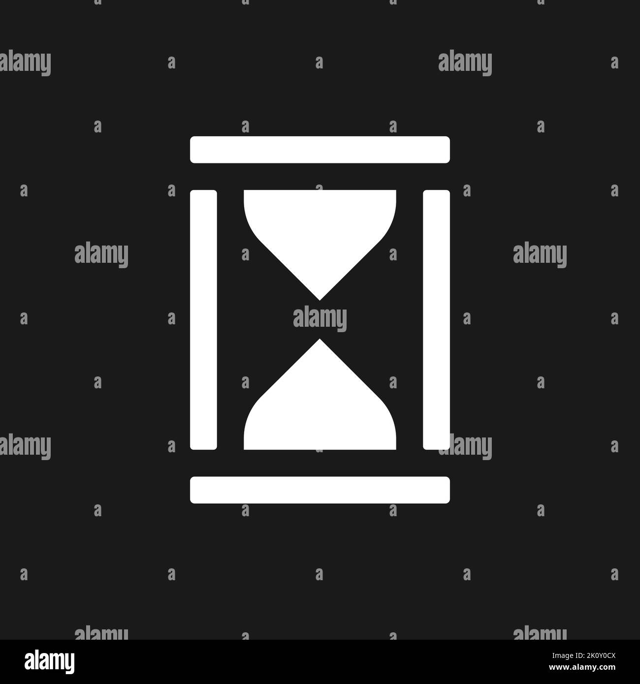 Hourglass dark mode glyph ui icon Stock Vector Image & Art - Alamy