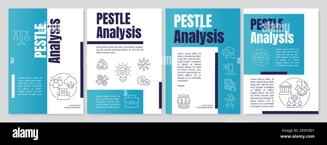 PESTLE analysis blue brochure template Stock Vector Image & Art - Alamy
